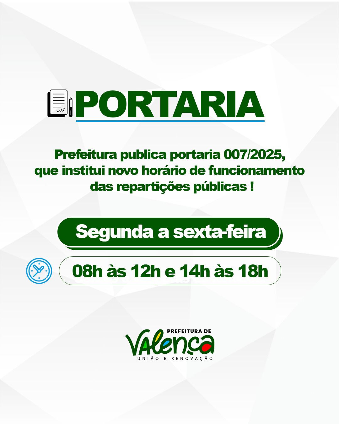 Valença Agora - » Prefeitura de Valença define novos horários de ...